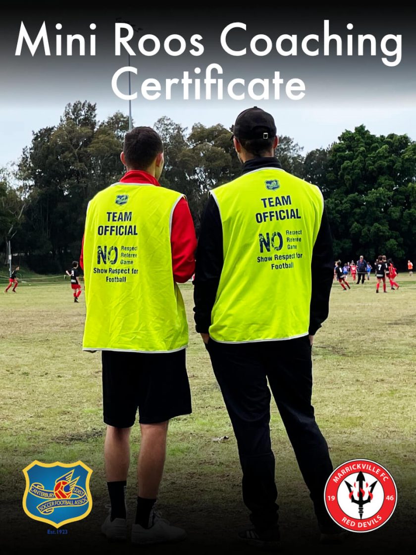 Mini Roos Coaching Certificate – Marrickville Football Club